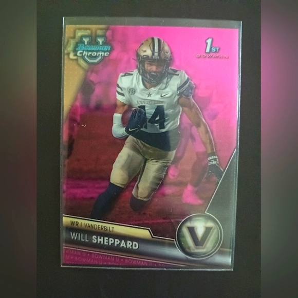 Topps | Toys | Will Sheppard 223 Bowman Chrome St Bowman Pink Refractor ...
